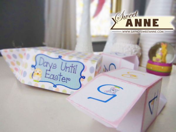 Days Until Easter- Easter Countdown [Free Printable] - Sweet Anne Designs