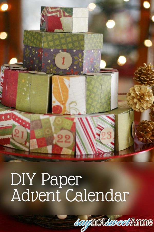 DIY Paper Advent Calendar - Sweet Anne Designs