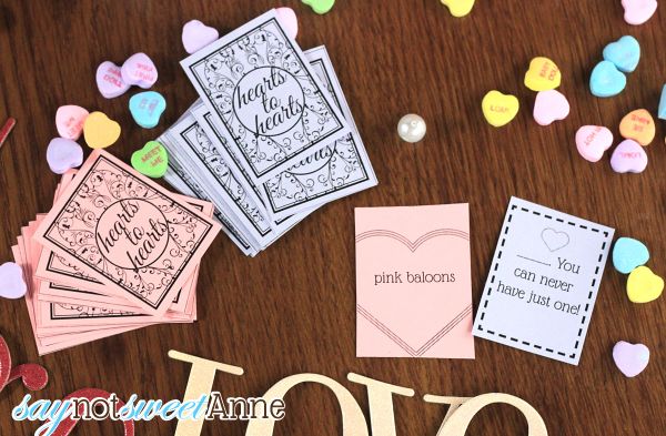 Hearts to Hearts Printable Card Game - Sweet Anne Designs