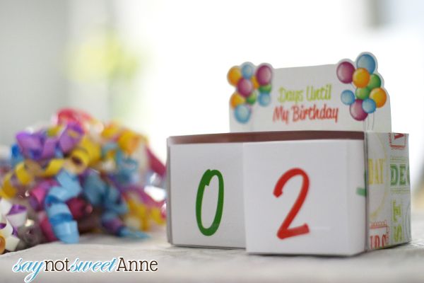 Birthday Countdown Blocks [Free Printable] - Sweet Anne Designs
