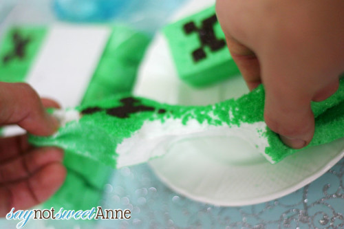 Minecraft Marshmallow Creeper Peeps Easy DIY Recipe