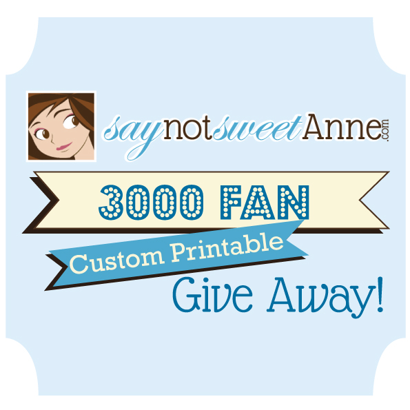 3000 Fan Giveaway! - Sweet Anne Designs