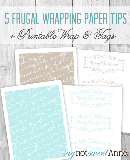 Frugal Wrapping Tips + Printable Paper & Tags - Sweet Anne Designs