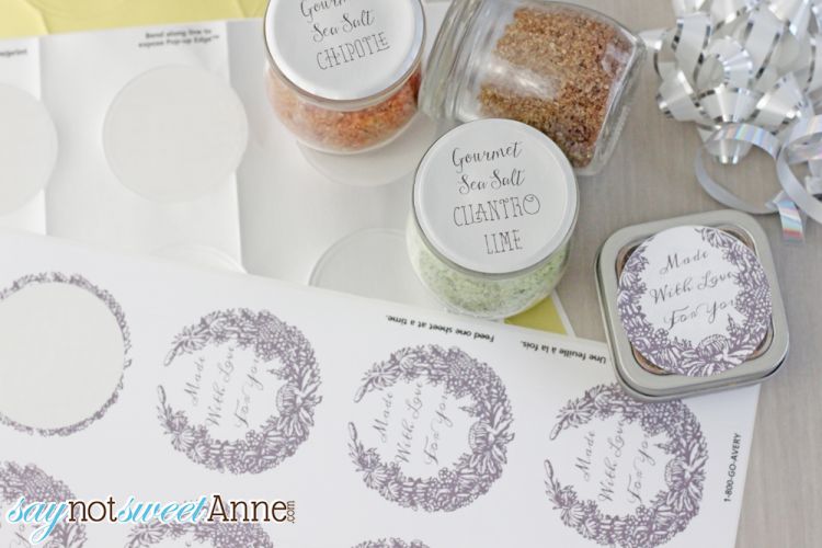 Seasoned Sea Salt + Printable Labels - Sweet Anne Designs