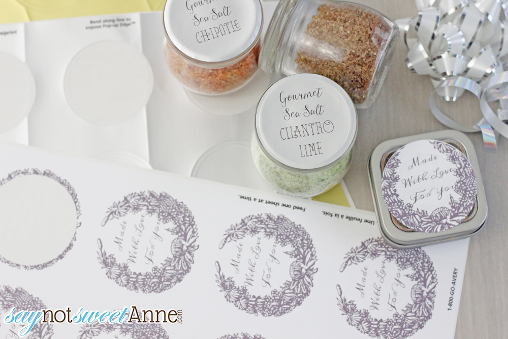 Seasoned Sea Salt + Printable Labels - Sweet Anne Designs