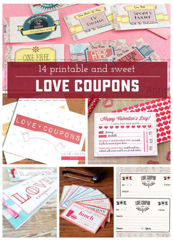 14 Adorable and Unique Printable Love Coupons - Sweet Anne Designs
