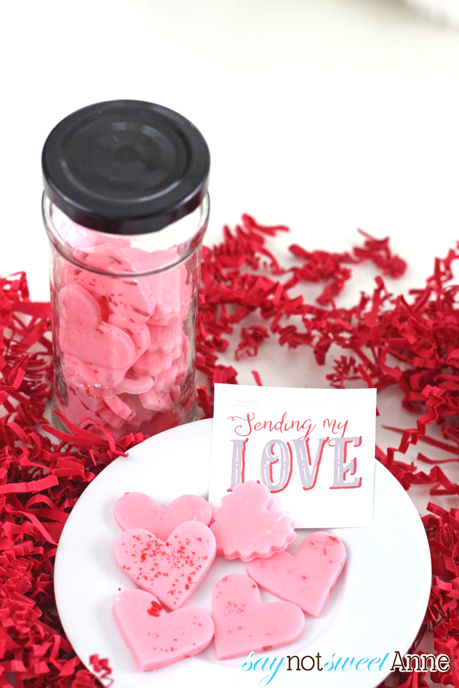 Soft Heart Candies + Valentine Printable - Sweet Anne Designs