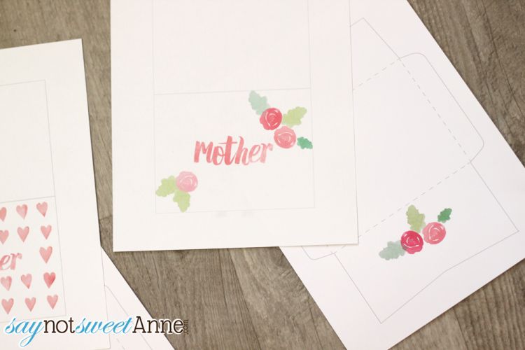 Printable Mother's Day Cards + Envelopes - Sweet Anne Designs