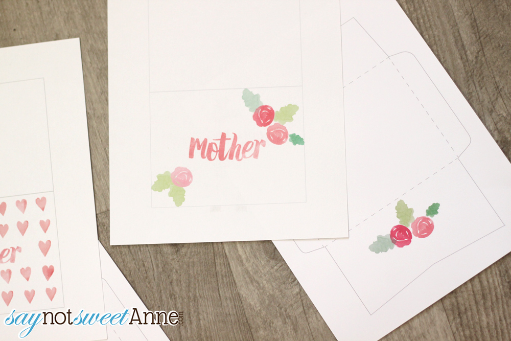 Printable Mother's Day Cards + Envelopes - Sweet Anne Designs