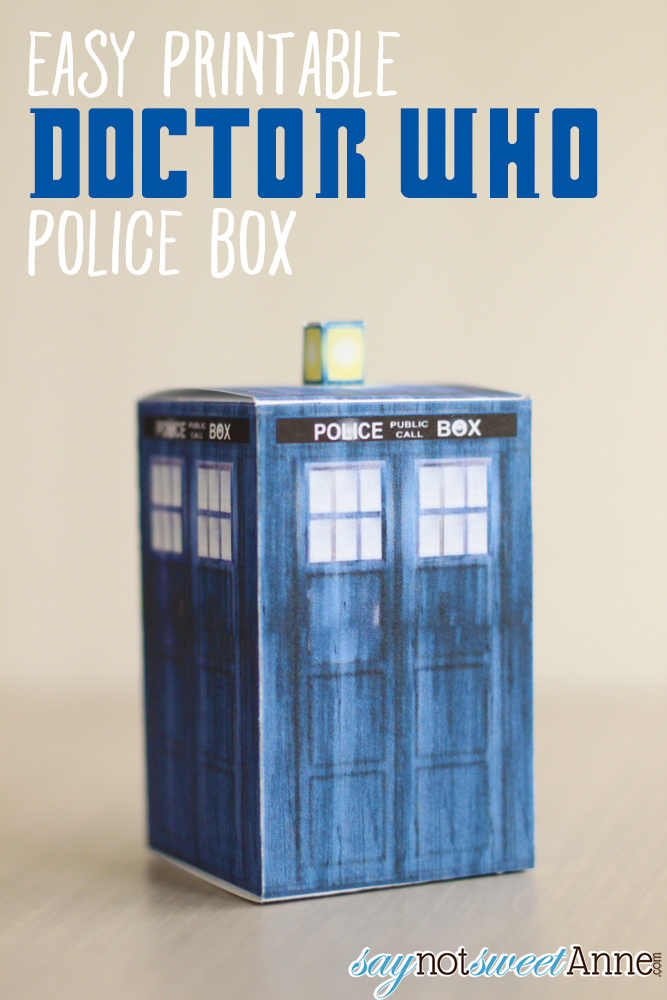 Doctor Who Printable Boxes - Sweet Anne Designs