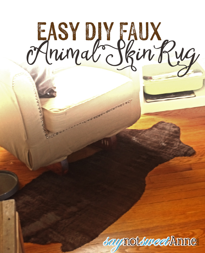 DIY Faux Animal Skin Rug - Sweet Anne Designs