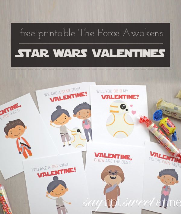 Free Printable Star Wars Valentines - Sweet Anne Designs