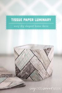 Bespoke Tissue Paper DIY Luminary - Sweet Anne Designs