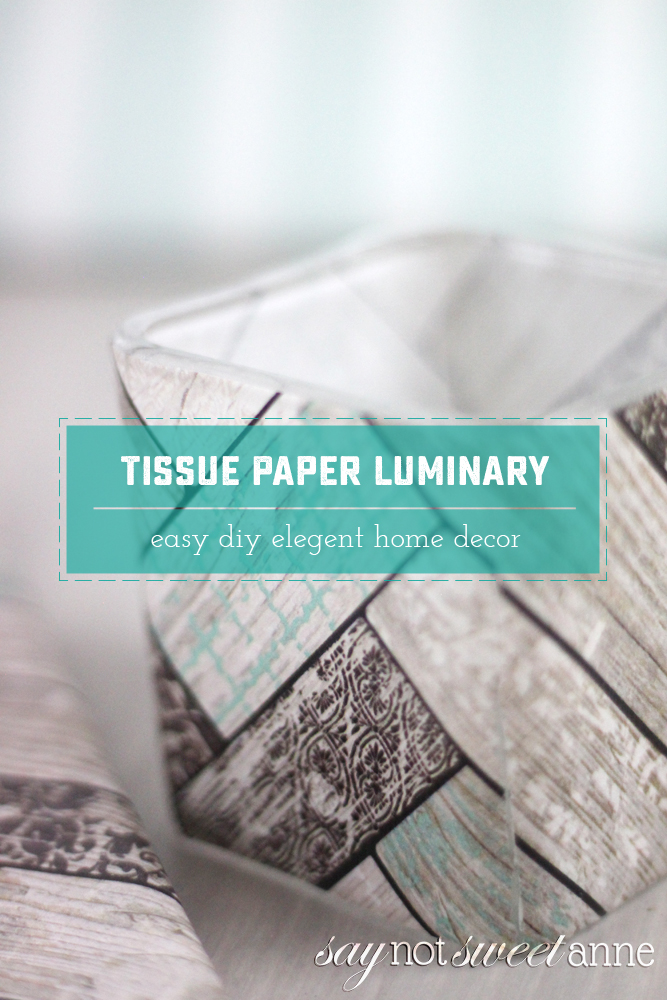 Bespoke Tissue Paper DIY Luminary - Sweet Anne Designs