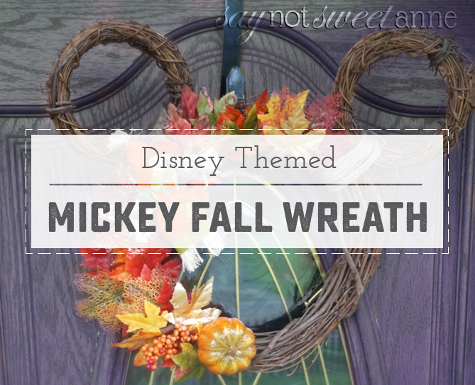 Mickey Mouse Fall Wreath - Sweet Anne Designs
