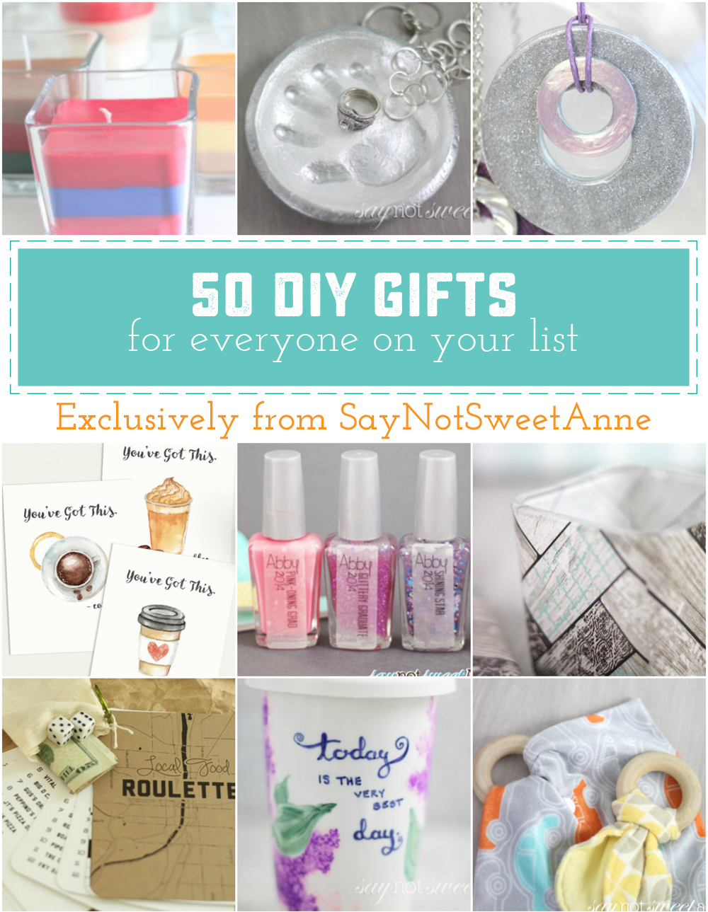 50 Amazing DIY Gifts - Sweet Anne Designs