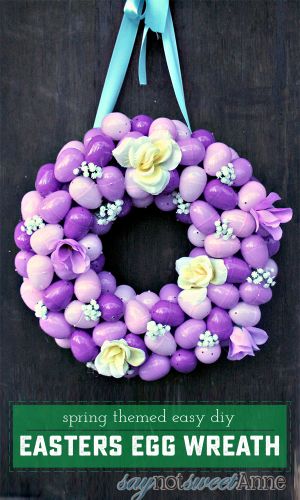 Easy DIY Easter Egg Wreath - Sweet Anne Designs