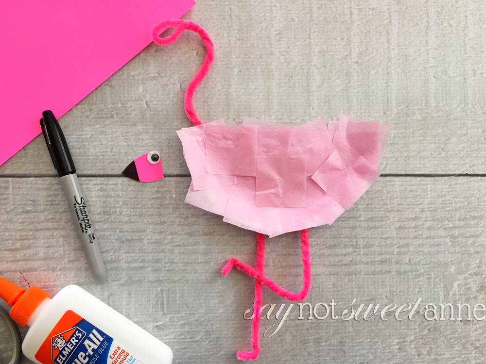 Easy Summer Craft Flamingo - Sweet Anne Designs