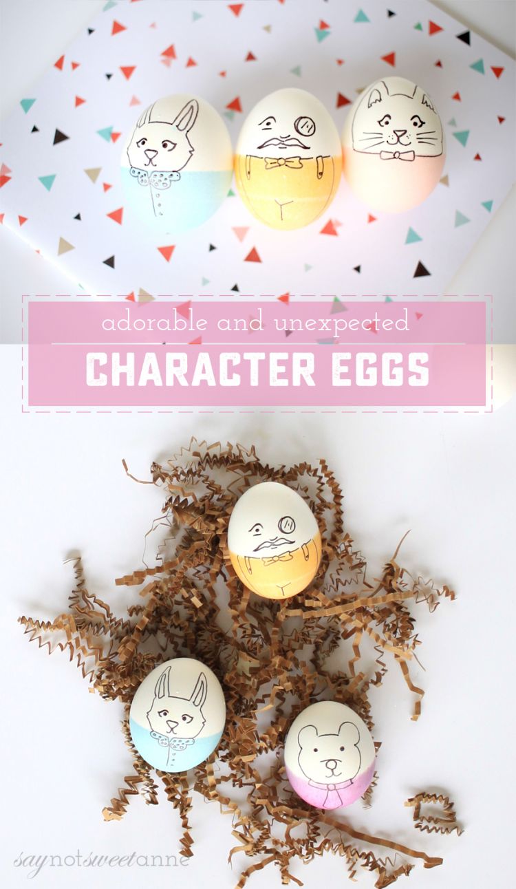 How To Make Absolutely Adorable Character Easter Eggs - Sweet Anne Designs