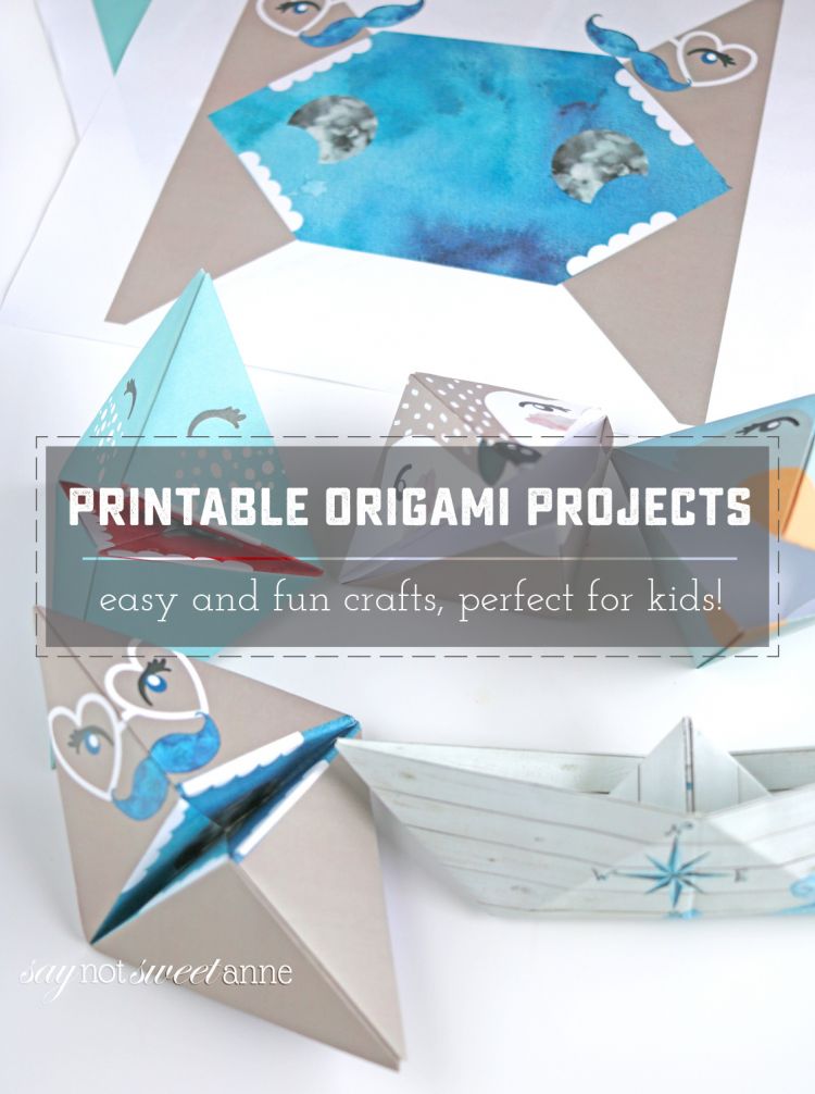 Real Talk Live: Printable Origami Boat and Puppet - Sweet Anne Designs