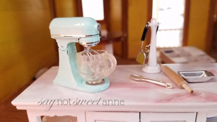 Gorgeous Hand Crafted Miniature Kitchenaid Mixer - Sweet Anne Designs