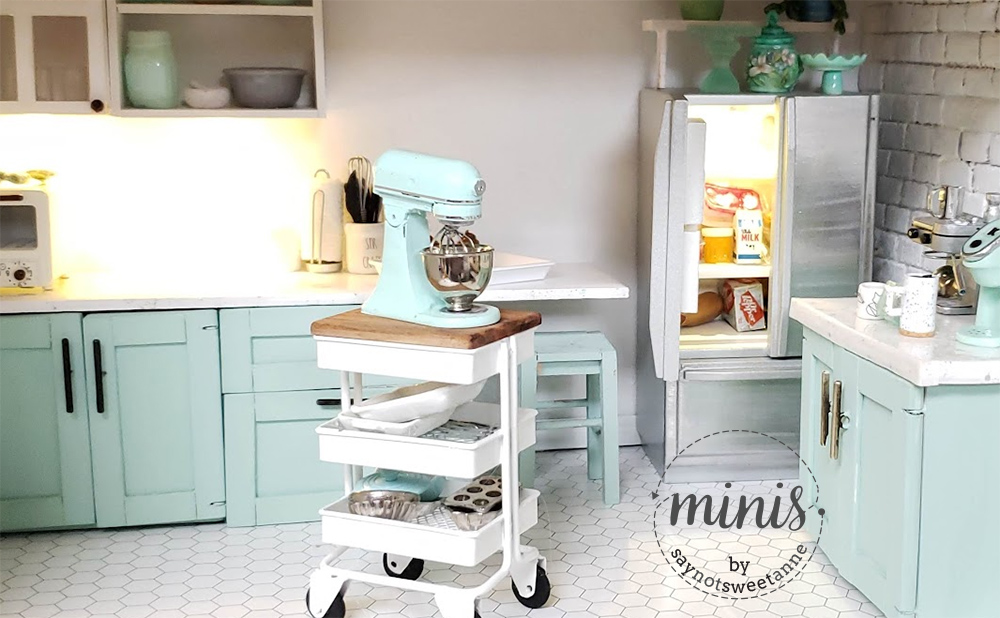 Gorgeous Hand Crafted Miniature Kitchenaid Mixer - Sweet Anne Designs
