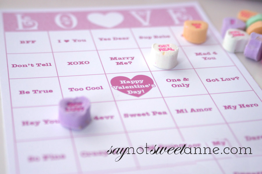 Fall in Love with Free Printable Valentine Bingo - Sweet Anne Designs